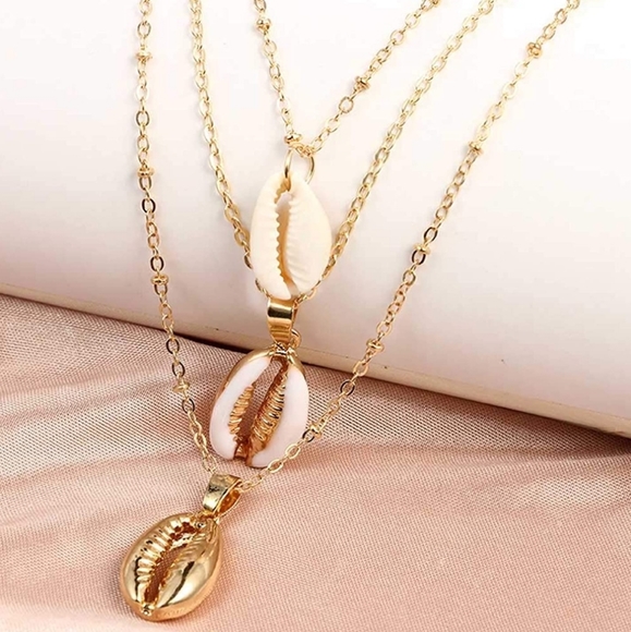 Jewelry | Goldtone Layered Shell Necklace | Poshmark